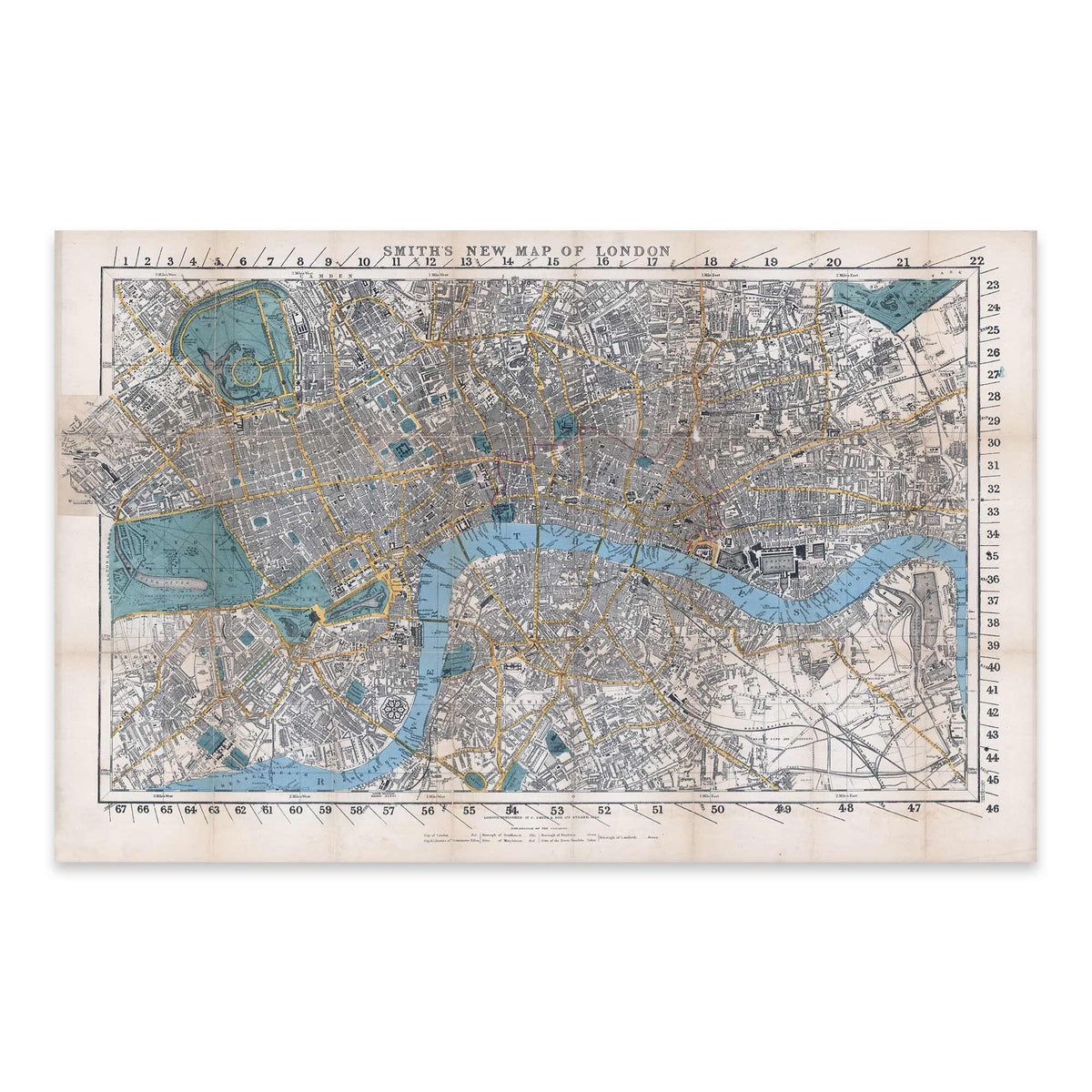 Smith's New Map of London (1860) - Kite
