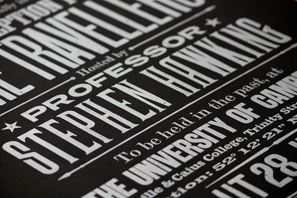 Stephen Hawking's Time Travellers Invitation: Limited Edition Print (b ...